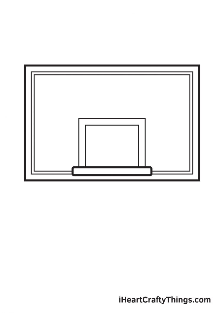 Basketball Hoop Drawing - How To Draw A Basketball Hoop Step By Step