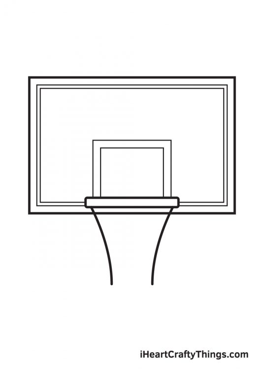 Basketball Hoop Drawing - How To Draw A Basketball Hoop Step By Step