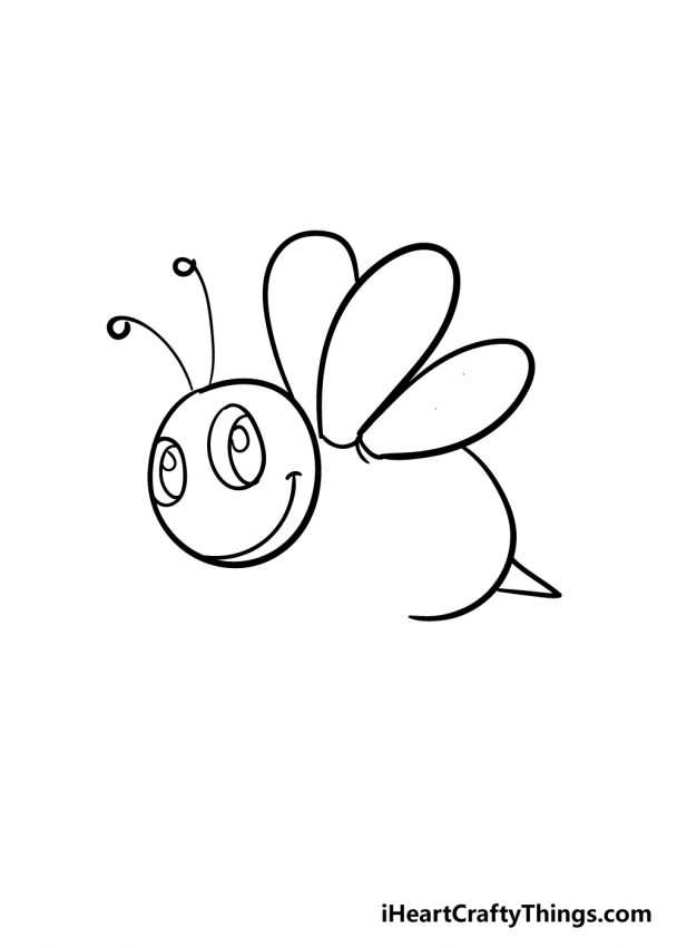 Bee Drawing - How To Draw A Bee Step By Step