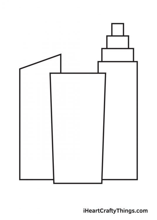 Buildings Drawing - How To Draw Buildings Step By Step