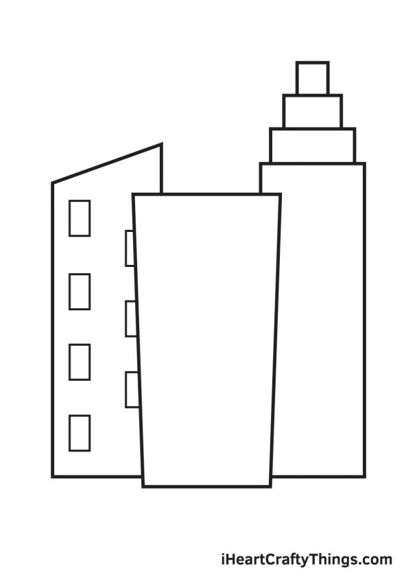 Buildings Drawing - How To Draw Buildings Step By Step
