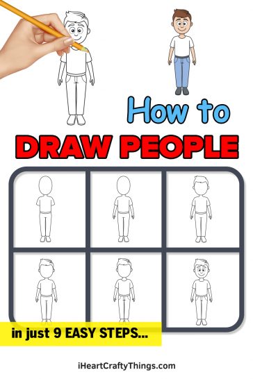 Cartoon People Drawing - How To Draw Cartoon People Step By Step