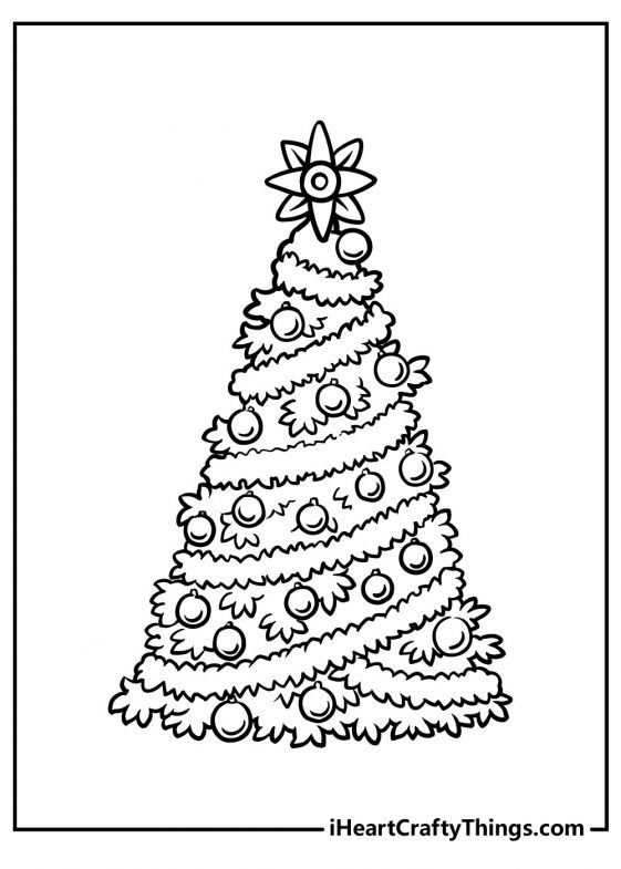 45 Christmas Tree Coloring Pages (100% Free Printables)
