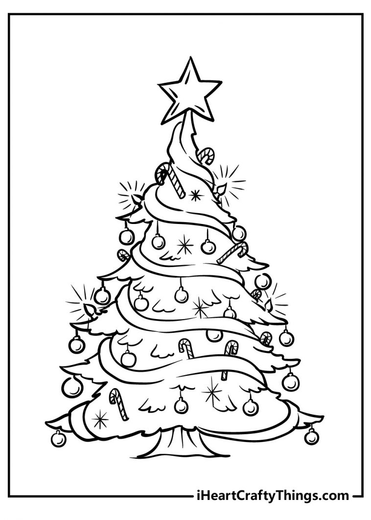 45 Christmas Tree Coloring Pages (100% Free Printables)