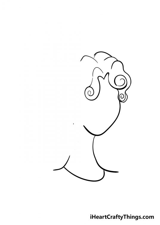 Curly Hair Drawing - How To Draw Curly Hair Step By Step