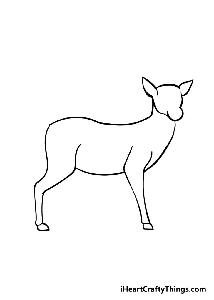 Easy Deer Drawing: How To Draw A Deer Step By Step For Kids!