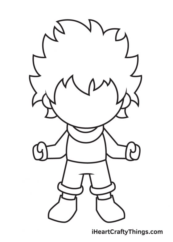 Deku Drawing - How To Draw Deku Step By Step