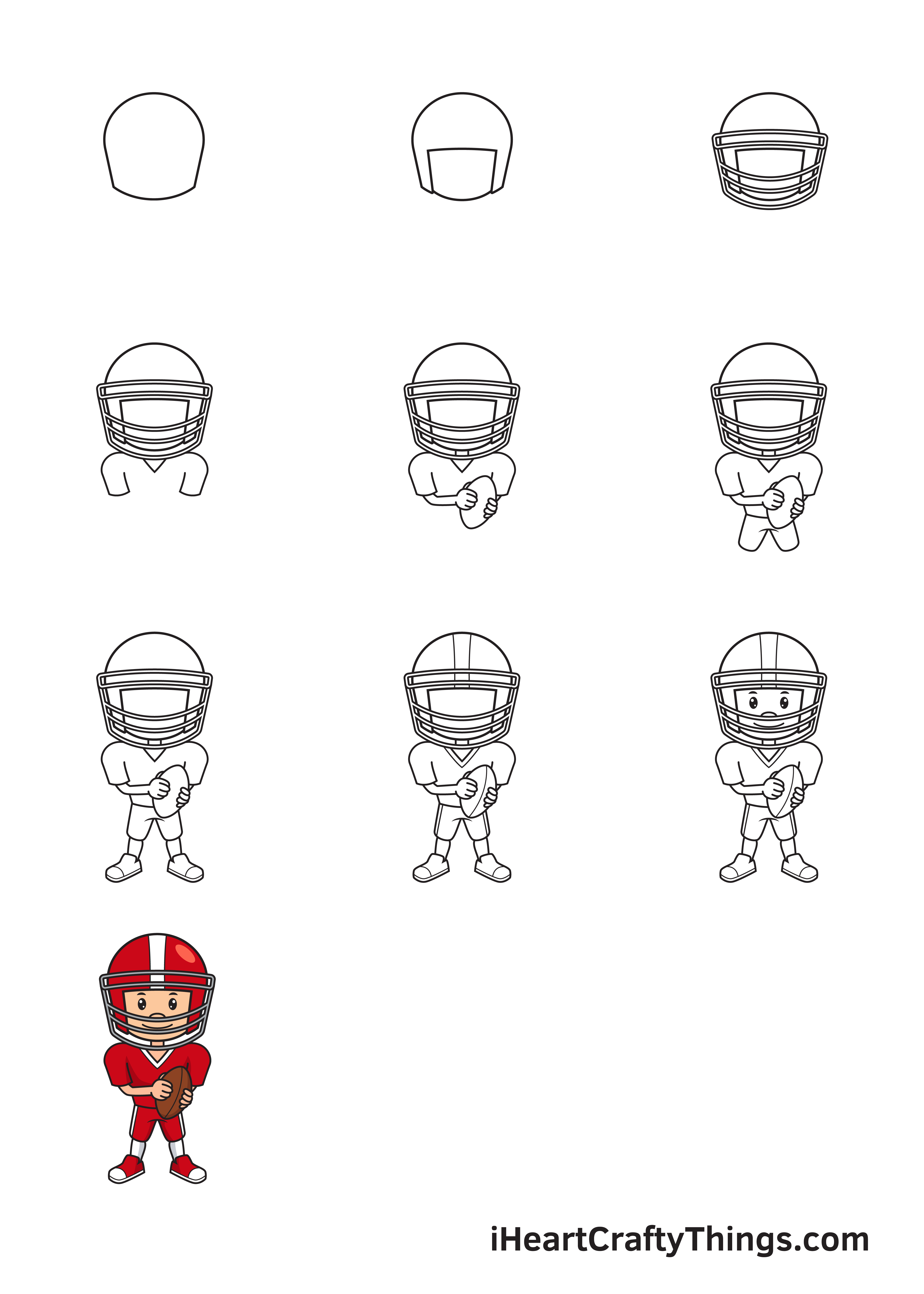 Football Player Drawing Easy