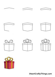 Present Drawing - How To Draw A Present Step By Step