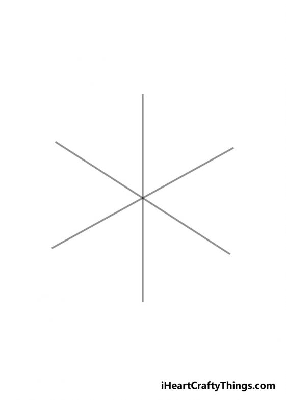 Snowflake Drawing - How To Draw A Snowflake Step By Step!
