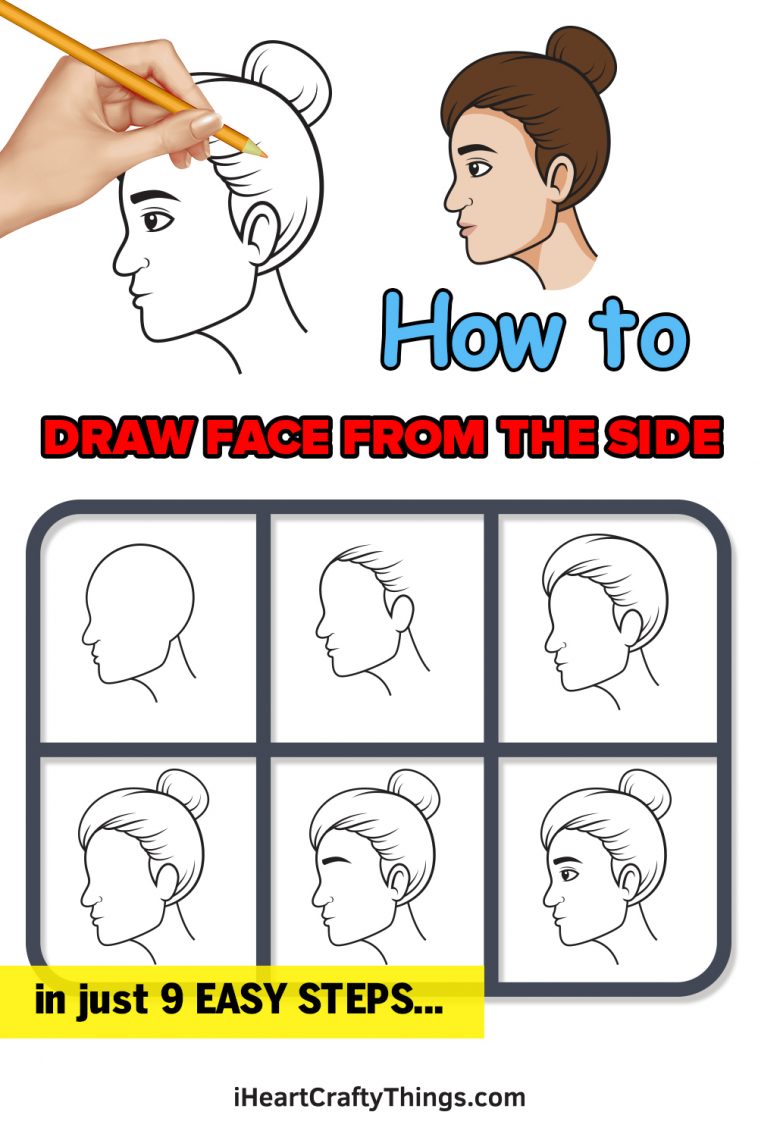 Face From The Side Drawing - How To Draw A Face From The Side Step By Step