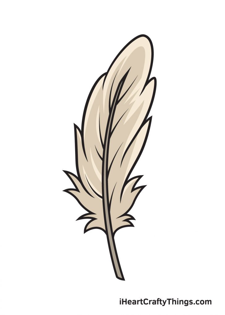 Feather Drawing - How To Draw A Feather Step By Step