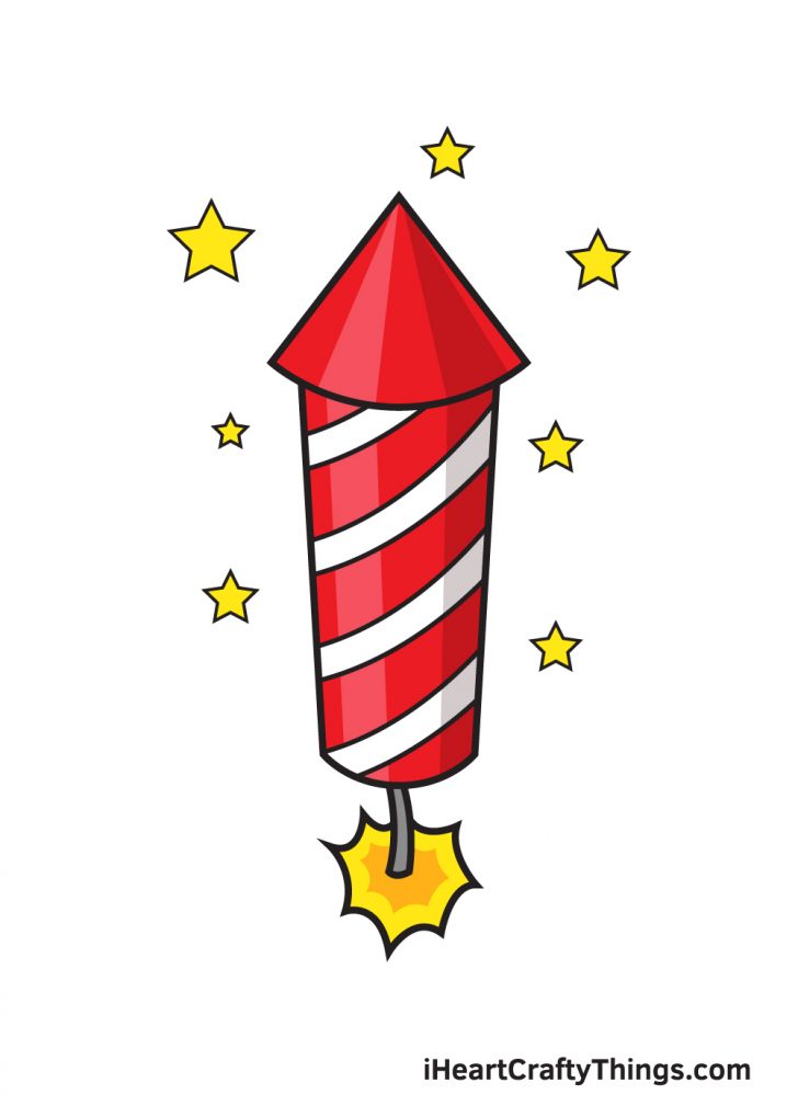 Fireworks Drawing - How To Draw Fireworks Step By Step