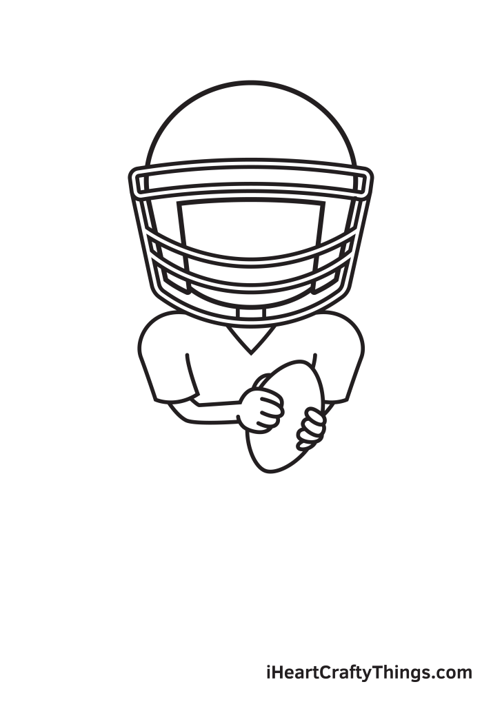 Football Player Drawing - How To Draw A Football Player Step By Step