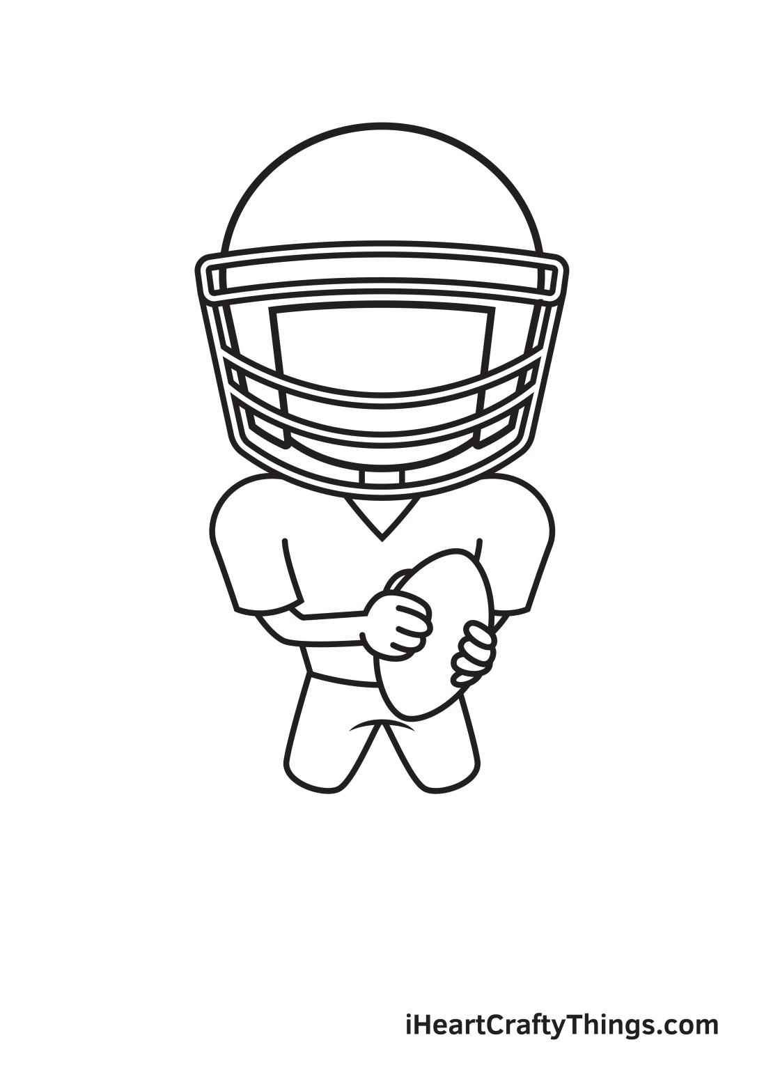 Football Player Drawing - How To Draw A Football Player Step By Step