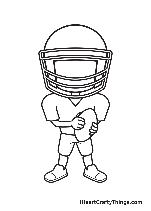 Football Player Drawing - How To Draw A Football Player Step By Step