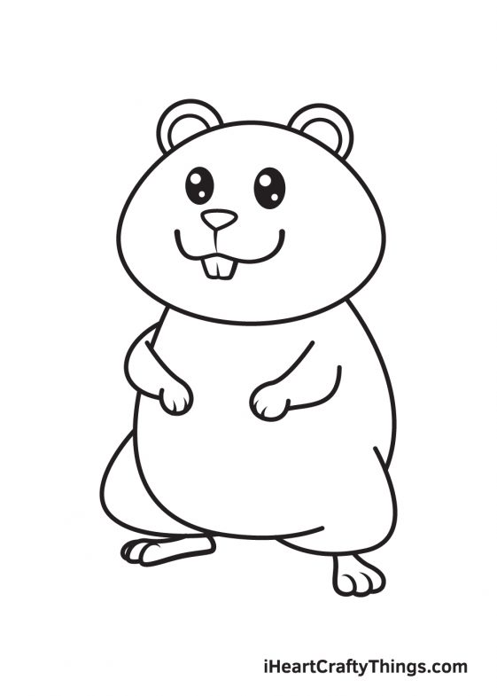 Hamster Drawing - How To Draw A Hamster Step By Step