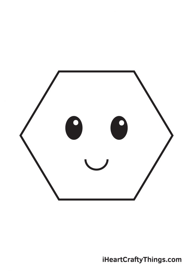 Hexagon Drawing - How To Draw A Hexagon Step By Step