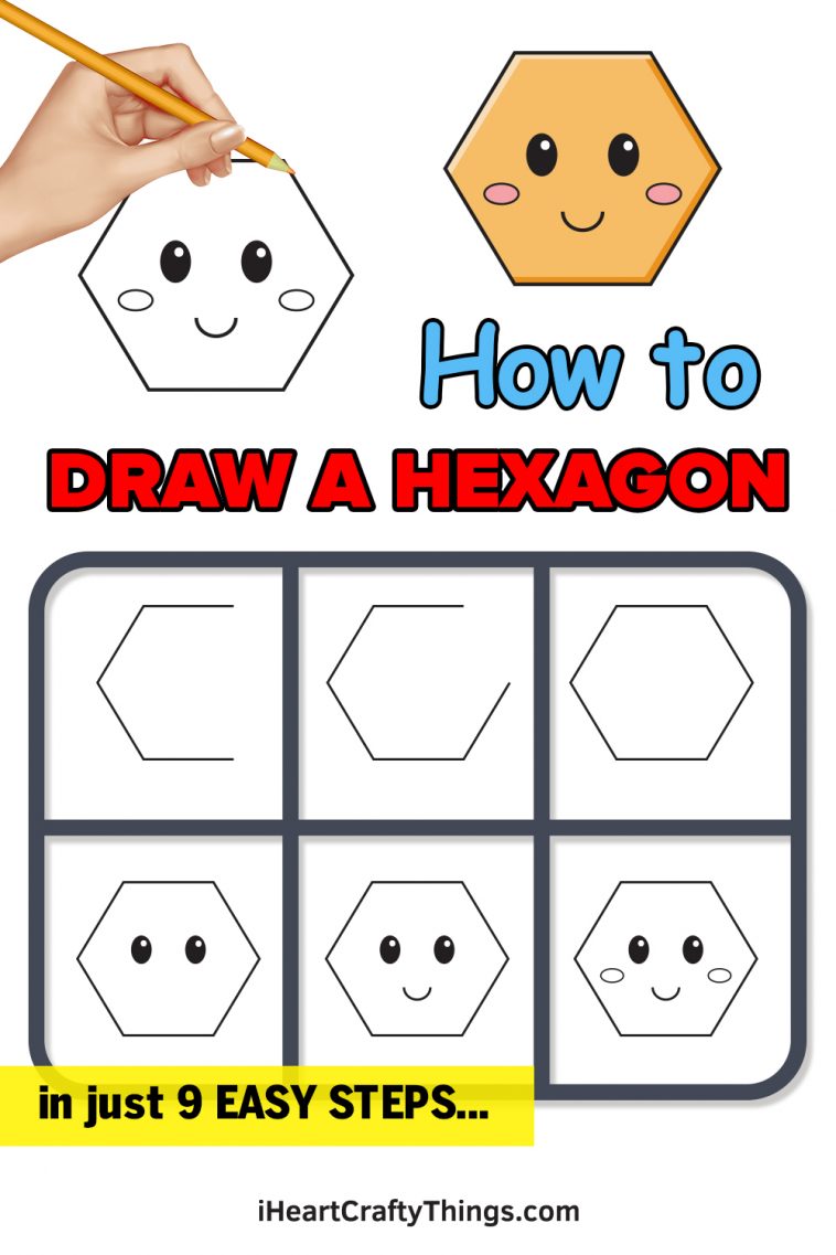 Hexagon Drawing - How To Draw A Hexagon Step By Step