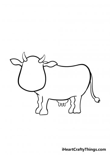 Cow Drawing - How To Draw A Cow Step By Step!