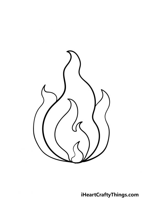 Fire Drawing - How To Draw Fire Step By Step!