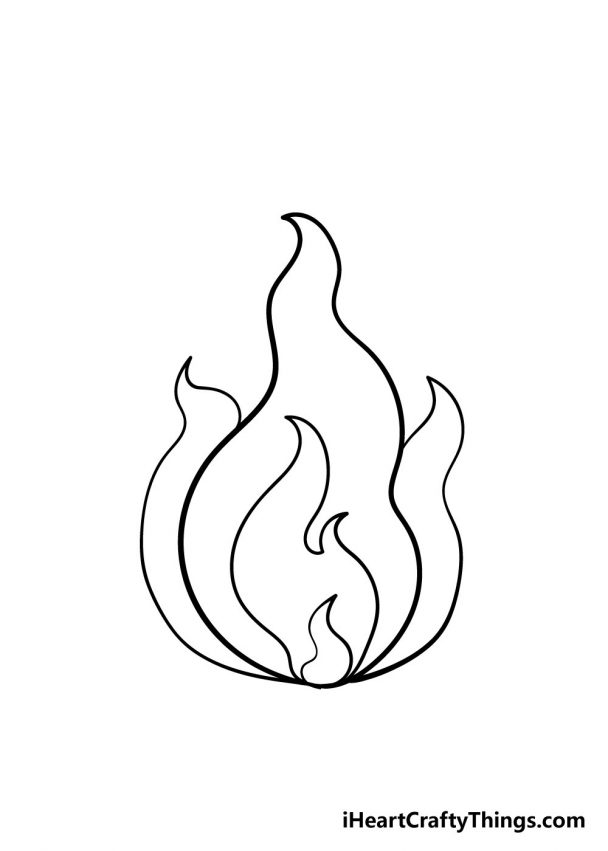 Fire Drawing - How To Draw Fire Step By Step!