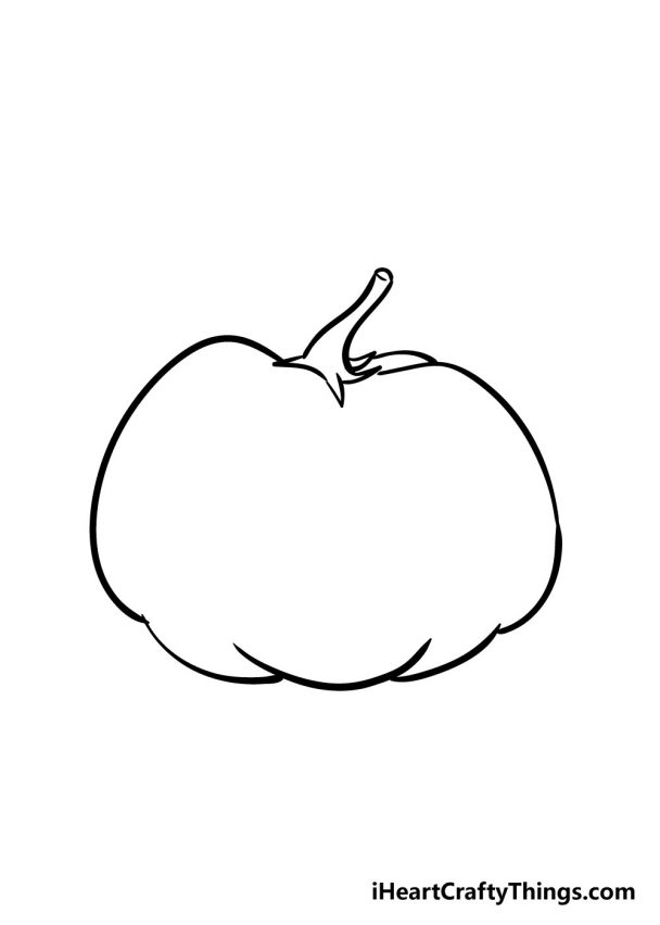 Pumpkin Drawing - How To Draw A Pumpkin Step By Step!