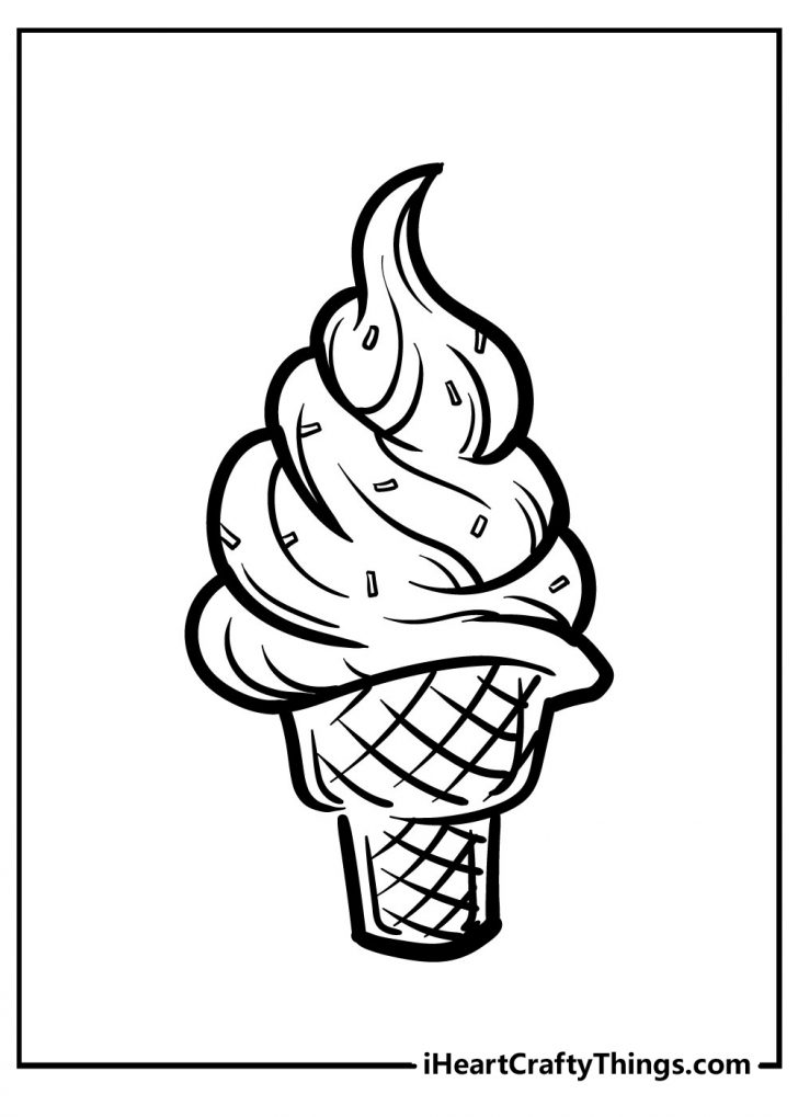Ice Cream Coloring Pages (100% Free Printables)