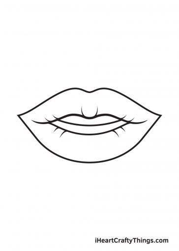 Lips Drawing - How To Draw Lips Step By Step
