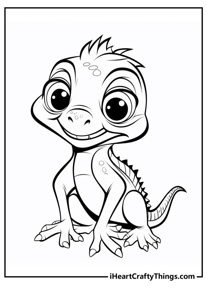 15 Free Lizard Coloring Pages: Printable Cute, Realistic PDF