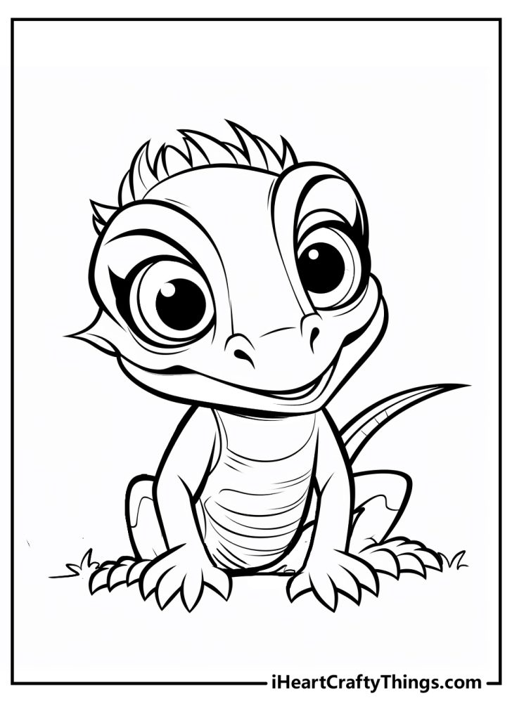 15 Free Lizard Coloring Pages: Printable Cute, Realistic PDF