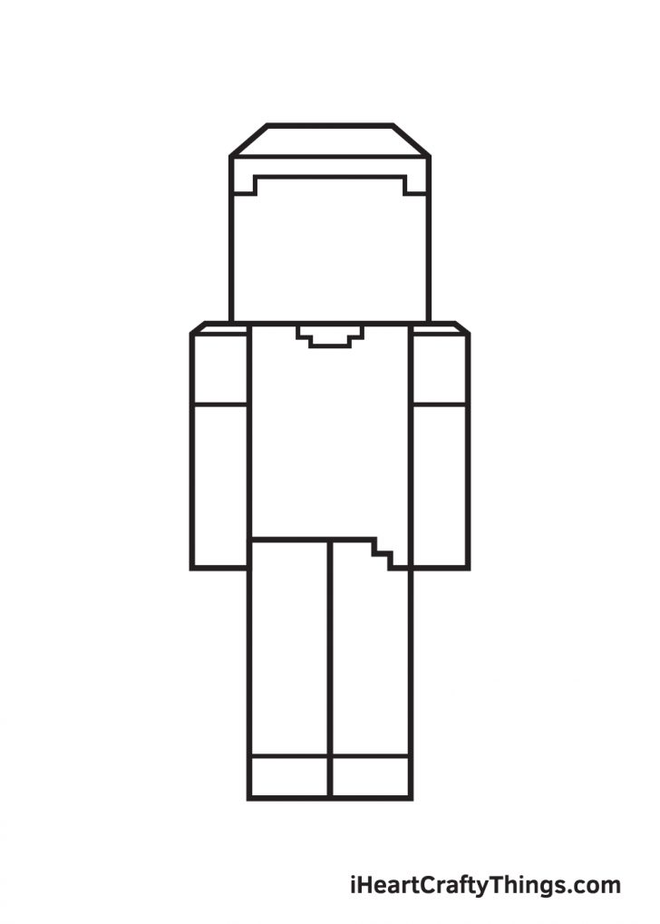 Minecraft Drawing - How To Draw Minecraft Step By Step