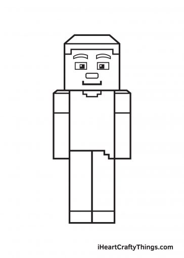 Minecraft Drawing - How To Draw Minecraft Step By Step