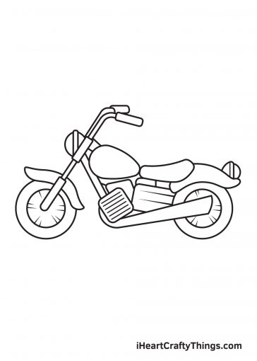 Motorcycle Drawing - How To Draw A Motorcycle Step By Step
