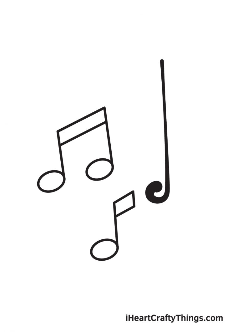 Music Notes Drawing - How To Draw Music Notes Step By Step