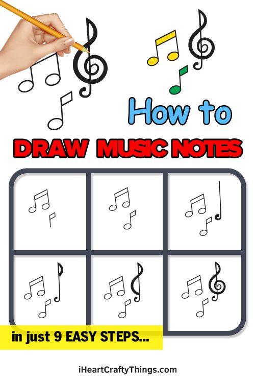 Music Notes Drawing - How To Draw Music Notes Step By Step