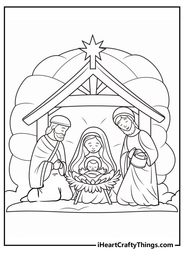 Nativity Coloring Pages (100% Free Printables)