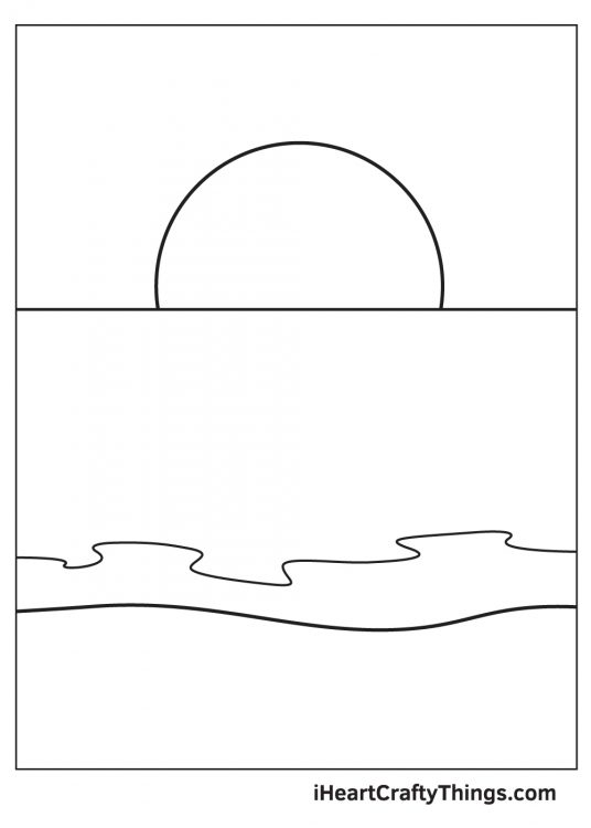 Ocean Drawing - How To Draw An Ocean Step By Step