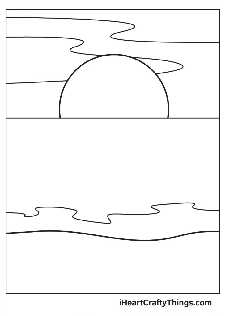 Ocean Drawing - How To Draw An Ocean Step By Step