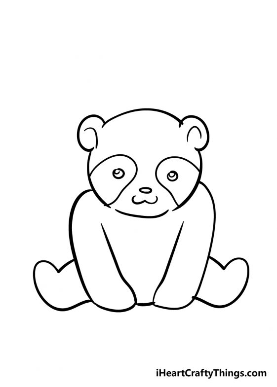 Panda Drawing - How To Draw A Panda Step By Step