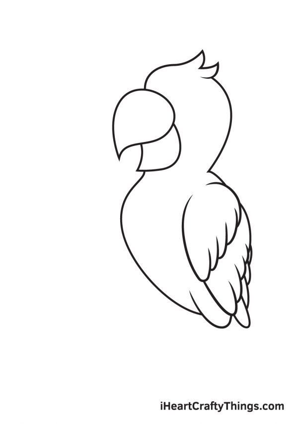 Parrot Drawing - How To Draw A Parrot Step By Step