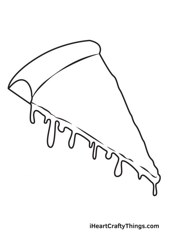 Pizza Drawing - How To Draw A Pizza Step By Step