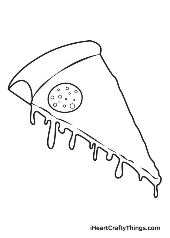 Pizza Drawing - How To Draw A Pizza Step By Step