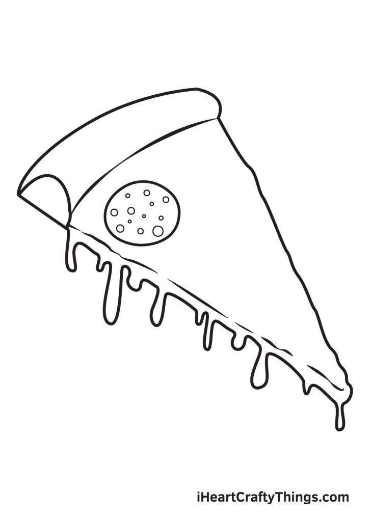 Pizza Drawing - How To Draw A Pizza Step By Step