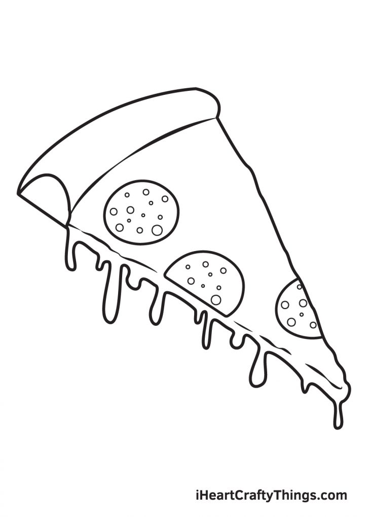 Pizza Drawing - How To Draw A Pizza Step By Step