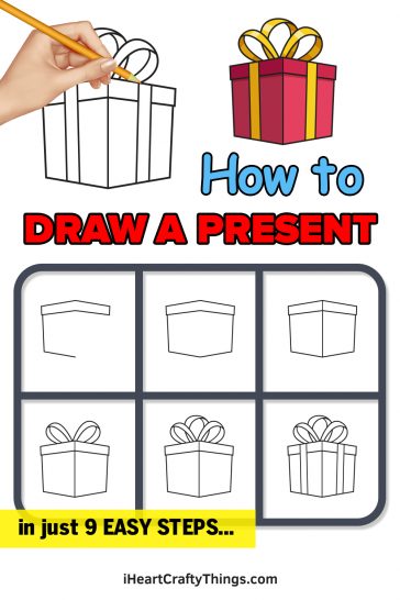 Present Drawing - How To Draw A Present Step By Step