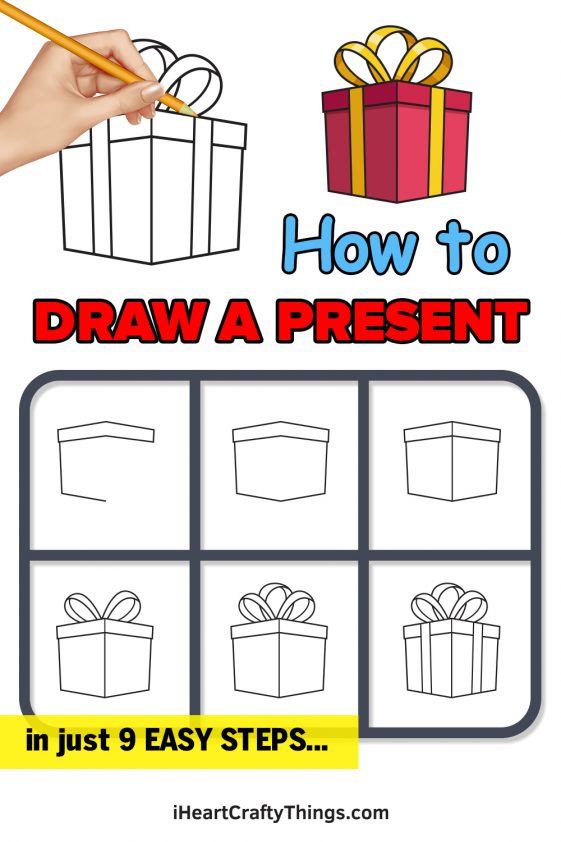 Present Drawing - How To Draw A Present Step By Step