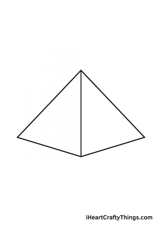 Pyramid Drawing - How To Draw A Pyramid Step By Step