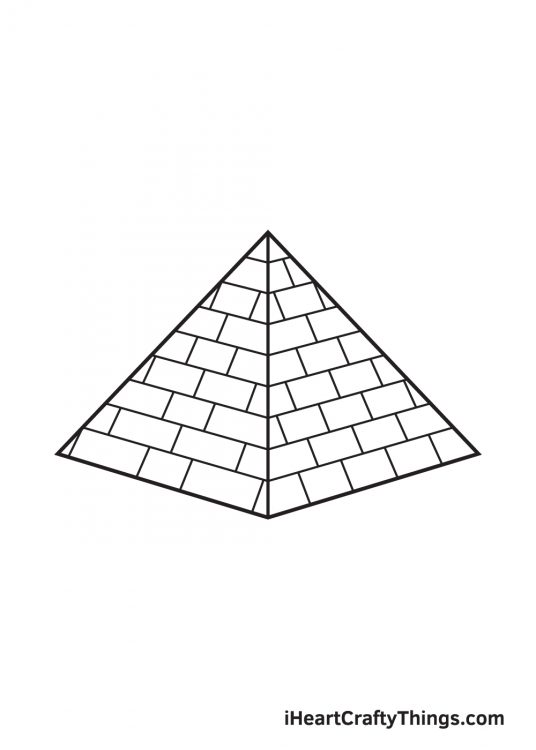 Pyramid Drawing - How To Draw A Pyramid Step By Step