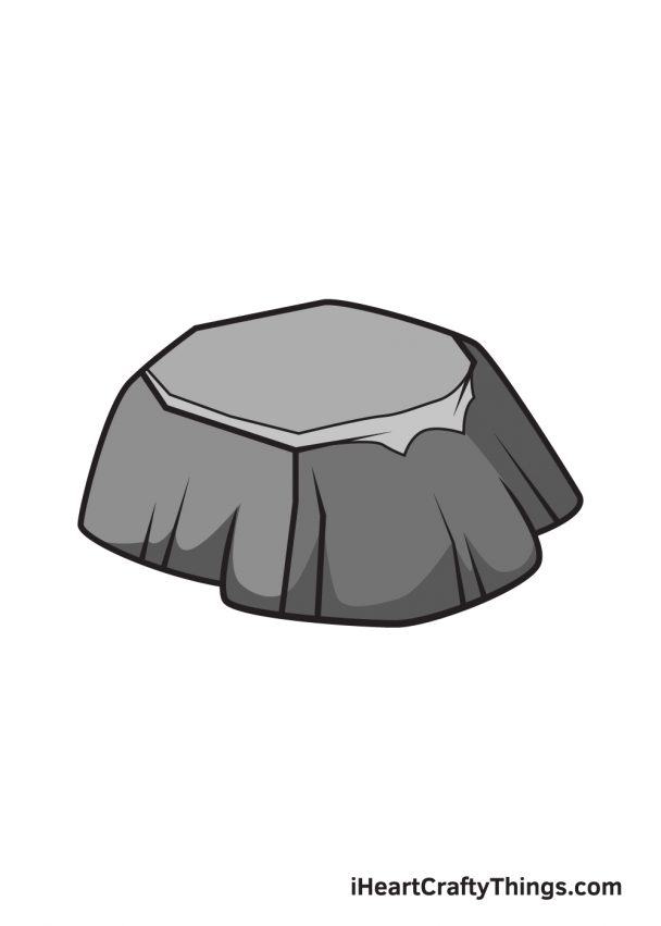 Rock Drawing - How To Draw A Rock Step By Step
